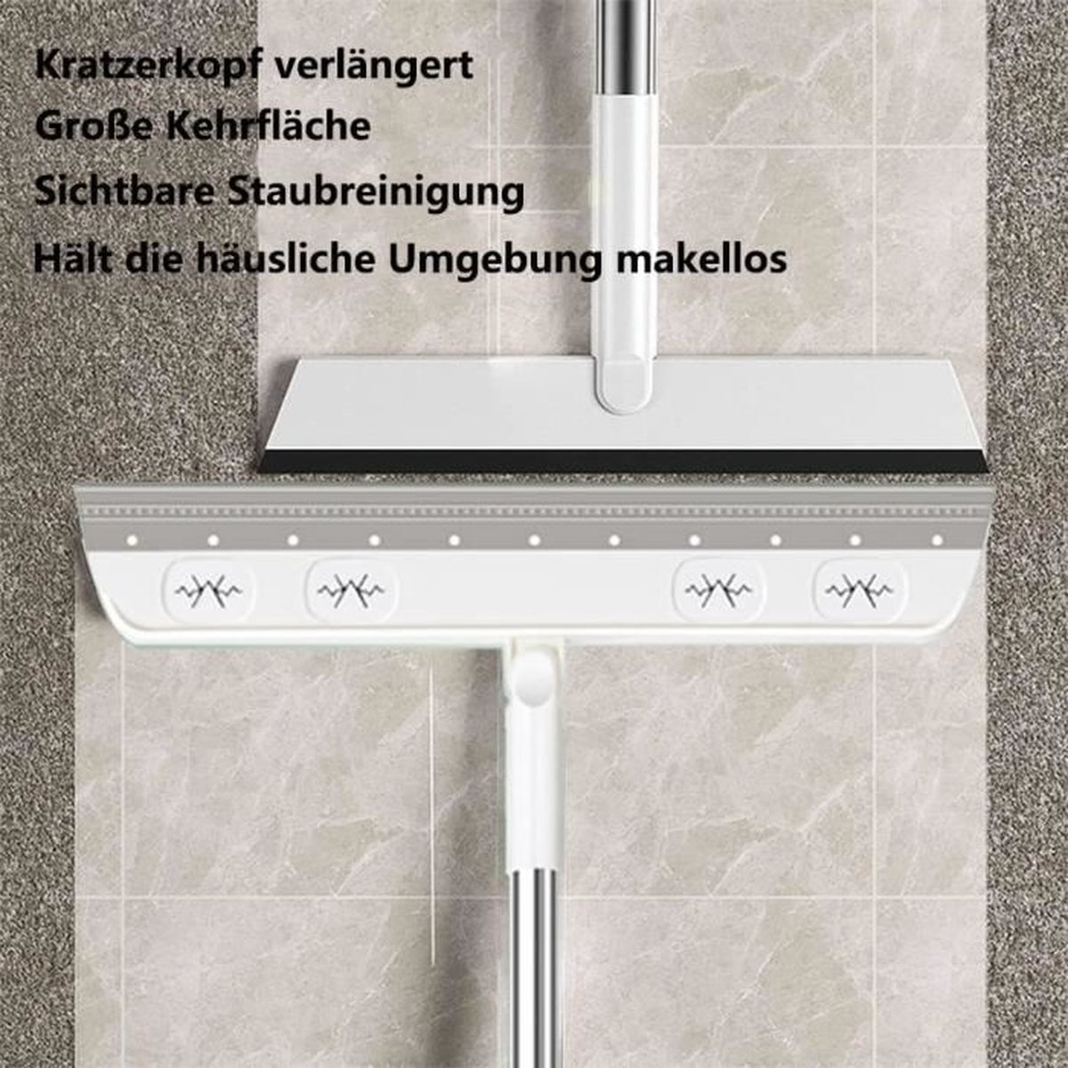 Balai Raclette Sol Professionnelle avec Manche, 150cm Raclette en ...