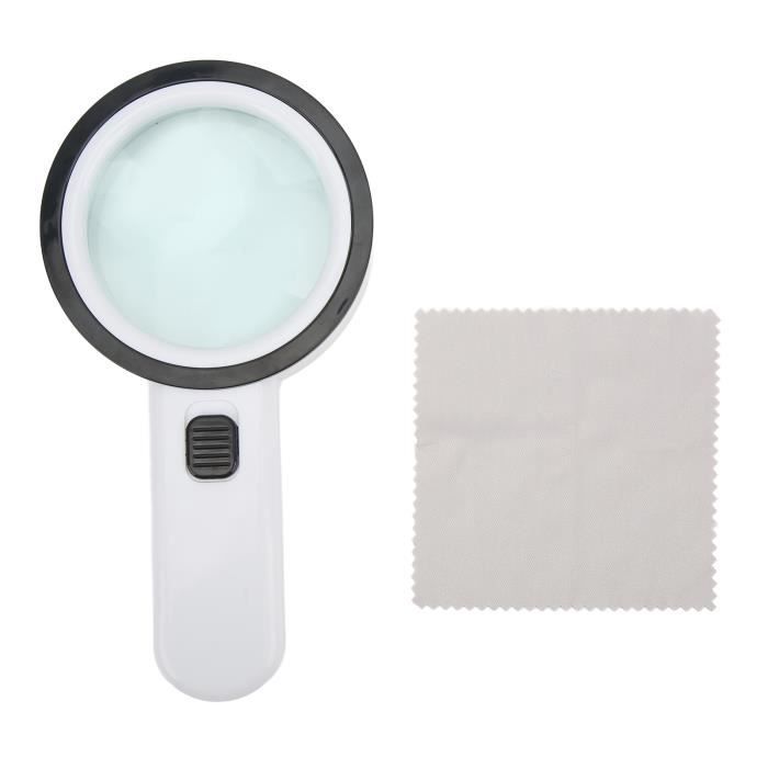 Loupe Portable 30X Verre Optique Haute Puissance Avec 12 Led ...
