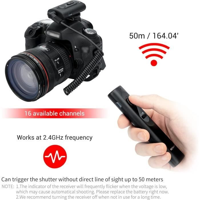 165Ft Télécommande Sans Fil Déclencheur Pour Canon Eos R3 R5 5D Mark Iv ...