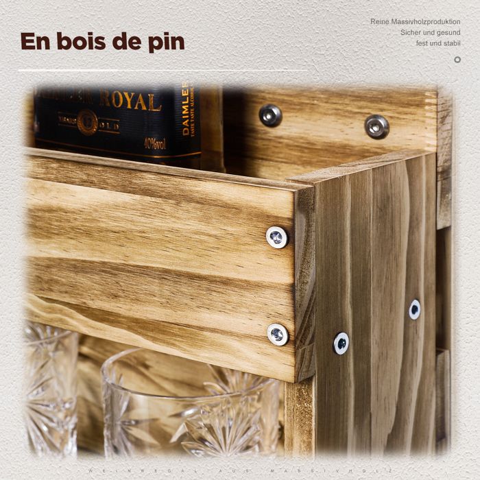 Yorbay Casier à Bouteilles Mural avec 4 Distributeur de Boissons ...