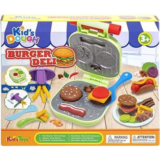 Pâte à modeler - WDK - Machine à hamburger - 4 couleurs - Accessoires ...