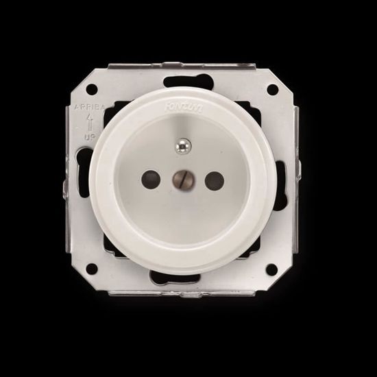 FONTINI - GARBY COLONIAL - Prise avec terre Polyamide Blanche 16A-250V ...