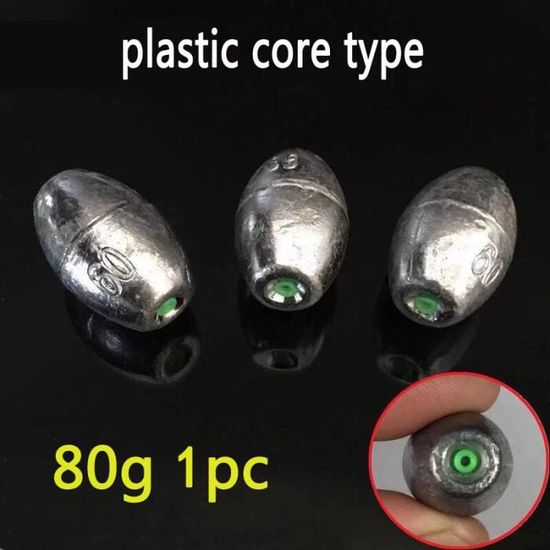 Plombs de pêche - A66 - 80g - Accessoire en forme d'olive - Haute ...