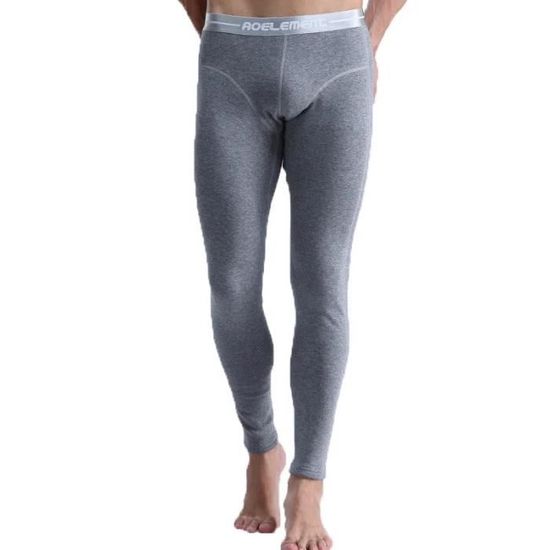 Caleçon,Caleçon long en velours pour homme,sous-vêtement thermique ...