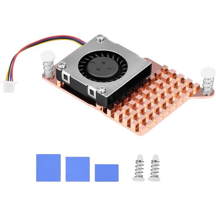 Raspberry Pi 5 Refroidisseur actif, module de refroidissement en cuivre avec ventilateur pour ...