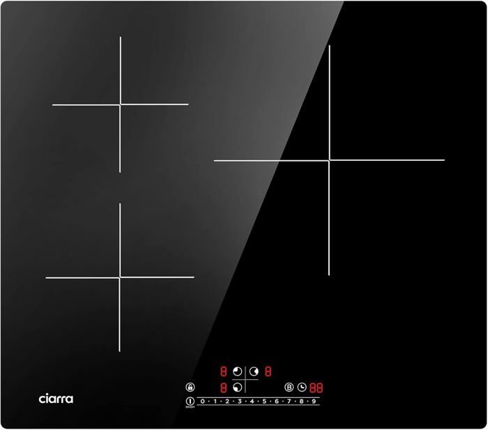 Plaque De Cuisson À Induction Encastrable - 3 Feux - 6200W - Fonction ...