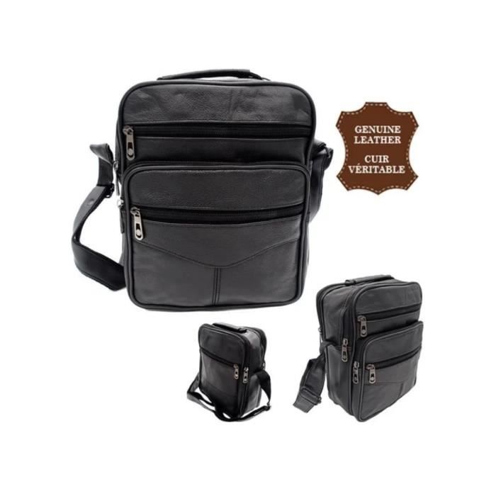 Sac Sacoche Bandoulière Grand Modèle Homme Cuir Véritable Cdiscount