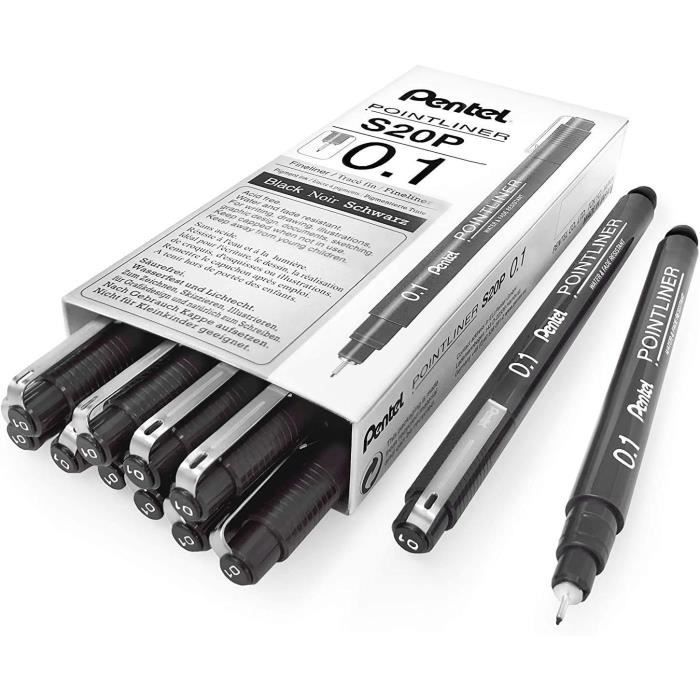S20P Pointliner Lot De 12 Feutres De Dessin Techniques À Encre ...