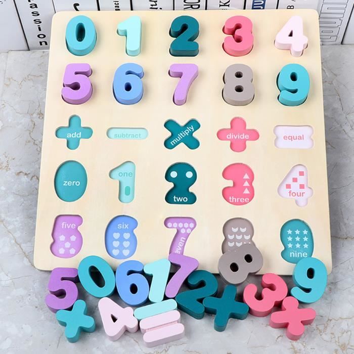 CASSE-TETE Alphabet Puzzle Set, WOOD CITY ABC lettres et chiffres pour ...