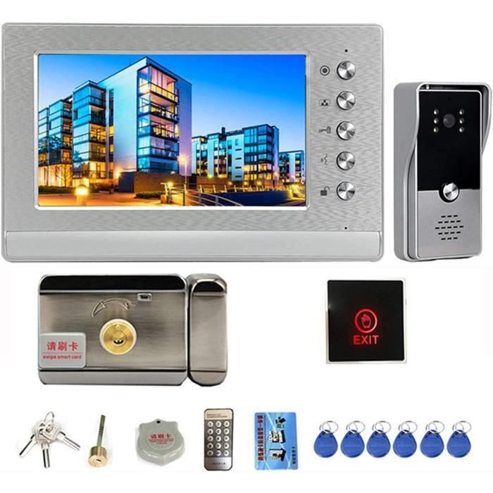 Interphone vidéo filaire avec moniteur intérieur 1000 lignes ...