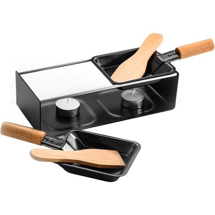 TJS-Kit de raclette à fromage avec poignée en bois mini raclette à ...