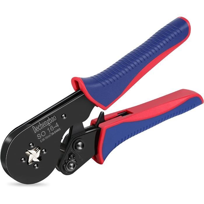 Outil de sertissage de virole, pince à sertir de fil à mâchoires carrées 16-4 AWG 30-5 (0,08-16 ...