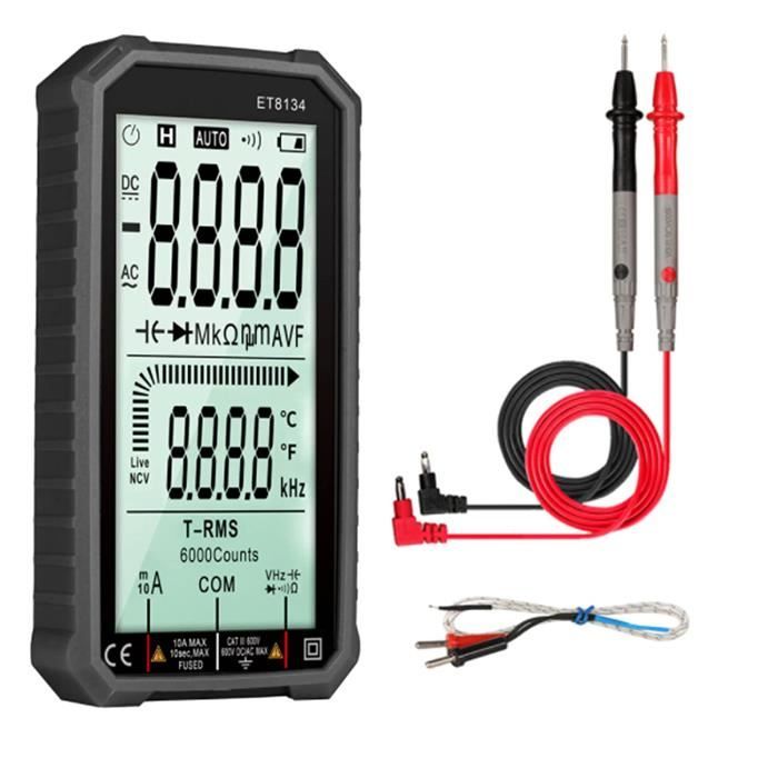 Multimètre numérique grand écran lcd testeur electrique multimetre ...