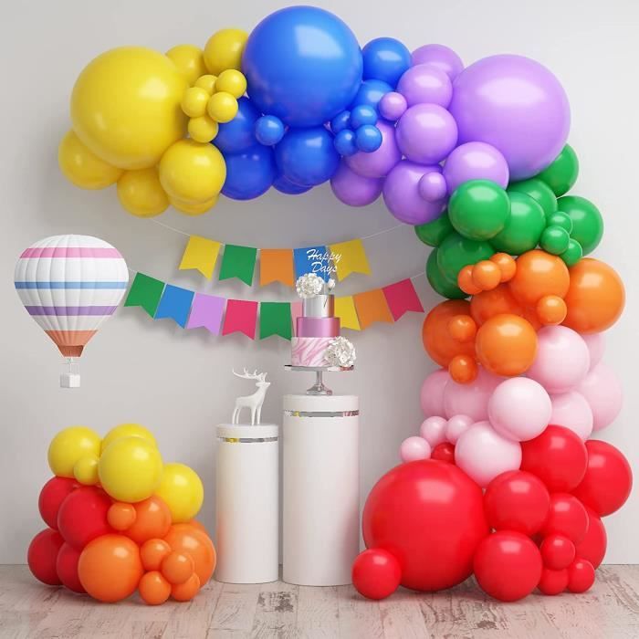 Kit D Arche De Ballons Arc En Ciel 125 Pièces Guirlande De Ballons