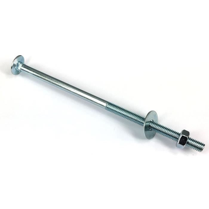 Lot De 6 Boulons De Carrosserie M10 X 230 Mm, Tête Bombée, Col Carré ...