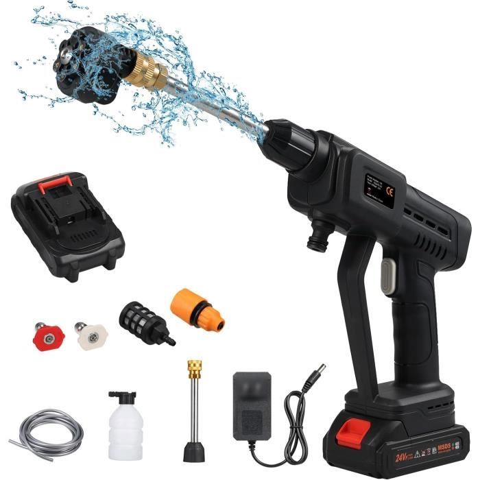 Nettoyeur Haute Pression Sans Fil 350 W Haute Performance Avec Batterie ...