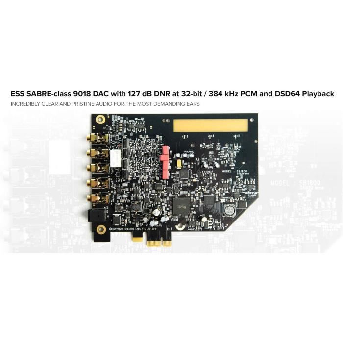 Carte Son PCI-e - CREATIVE - Sound Blaster AE-7 - DAC Haute Résolution ...