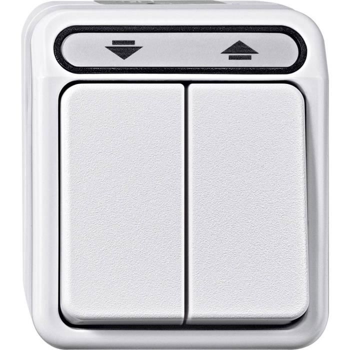 Interrupteur pour volet roulant Merten 4075006 AQUASTAR blanc polaire ...