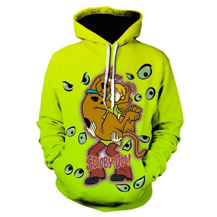 Sweat à capuche 3d pour hommes,2020 dessin animé Scooby Doo 3D imprimé ...