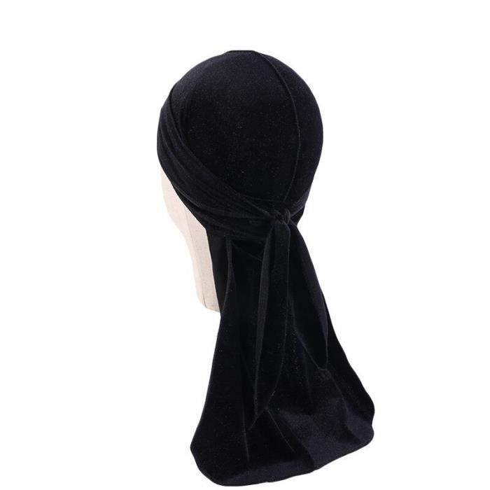 Unisexe Long Hommes Femmes Velours Respirant Bandana Chapeau Durag do ...