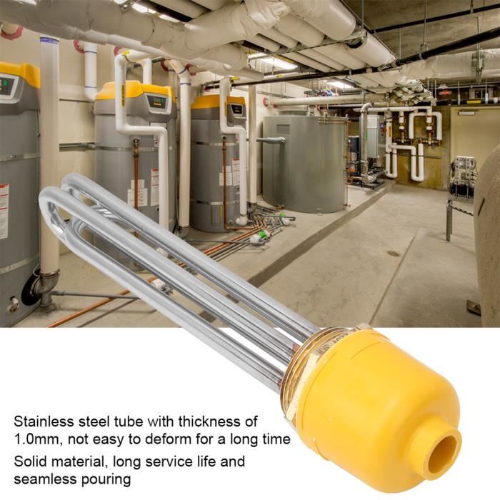 Tube chauffant - MXZZAND - DN40 - 9KW - Acier inoxydable et laiton ...
