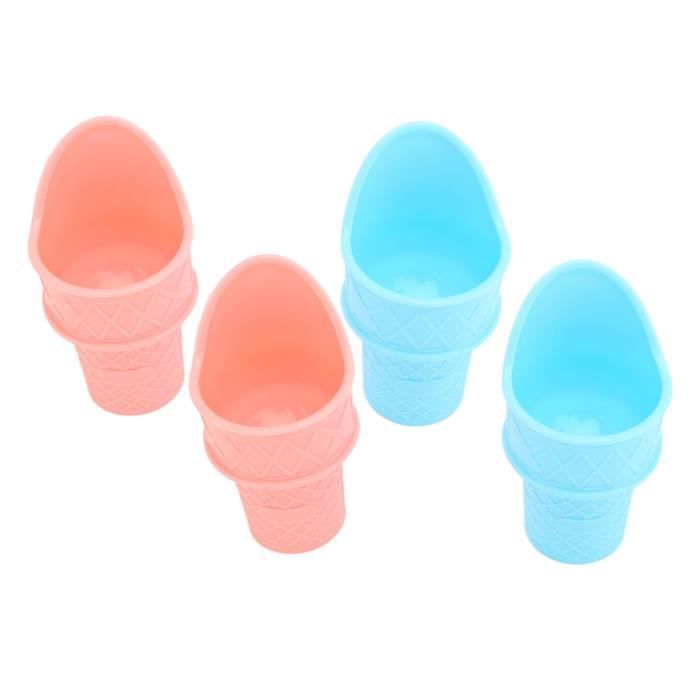 Pwshymi Cuillère à cornet de crème glacée 4 pièces porte-cône de crème ...