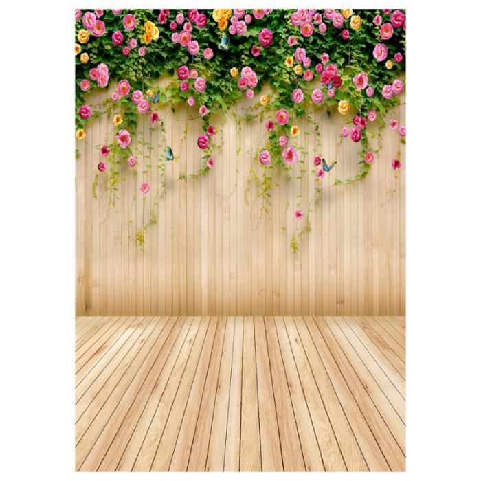 90x150 cm Photo fond tissu photographie Floral mur 3D toile de ...