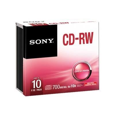 SONY 10CRW80SHS - CD-RW x 10 - 700 Mo - Cdiscount Informatique