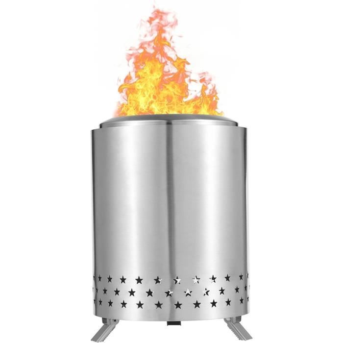 Aoresac Mini foyer de table portable à faible fumée pour intérieur ou ...