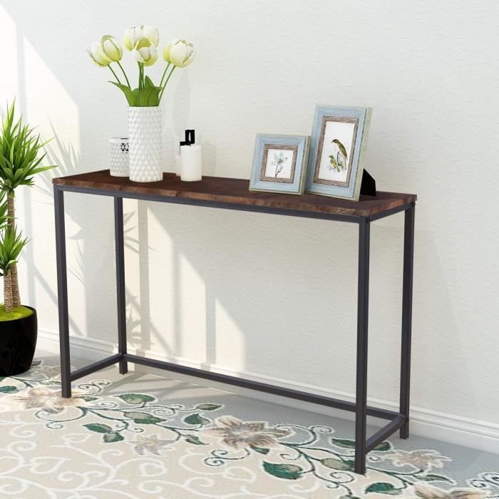 Console pour canapé, table d'appoint, table pour ordinateur, table de ...