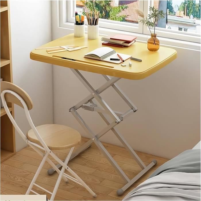 Table Pliante - Table Pliante Portable Légère, 4 Hauteur Réglable ...