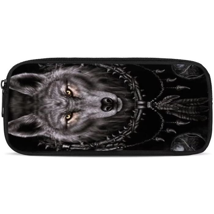 Black Wolf Trousse À Crayons Pour Garçons Filles, Jolis Sacs À Stylos ...