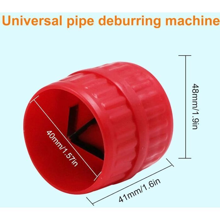 2PCS 2 en 1 Ebavureur Cuivre Ebavureur Multicouche Tube Cuivre Outil D ...
