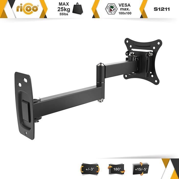 S1211 Support Mural écran PC Orientable Inclinable Universel 13-29" (33 ...