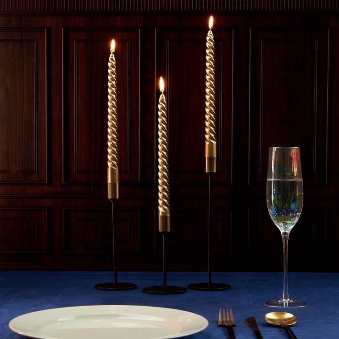 Bougie Torsadée Longue en Spirale Lot de Bougies Blanches ou Couleurs 3 ...