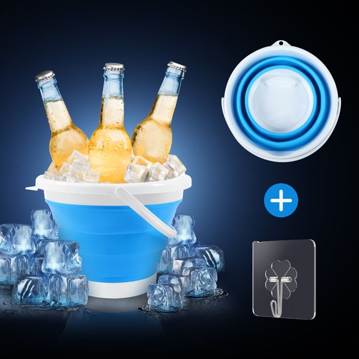 Seau Pliable 5L en Bleu– Compact, Résistant & Polyvalent pour Toutes ...
