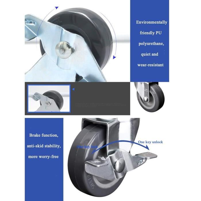 Roulettes Pivotantes Pour Meubles, Roulettes Robustes X4, Roues De ...