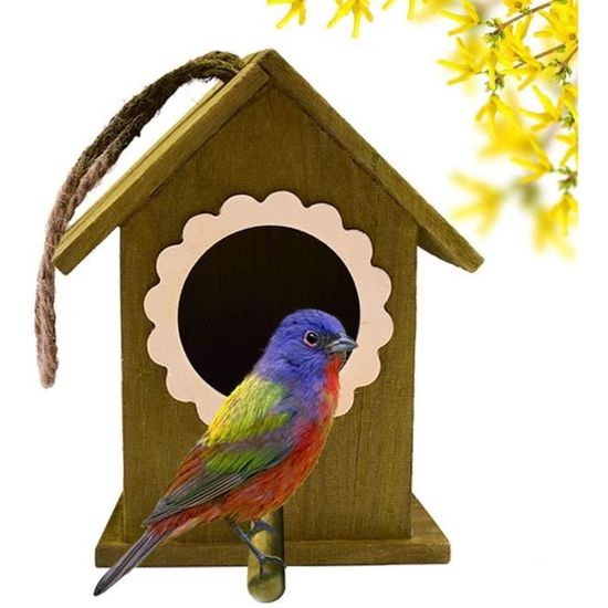 Mini nichoir à oiseaux en bois pour extérieur, jardin, terrasse ...