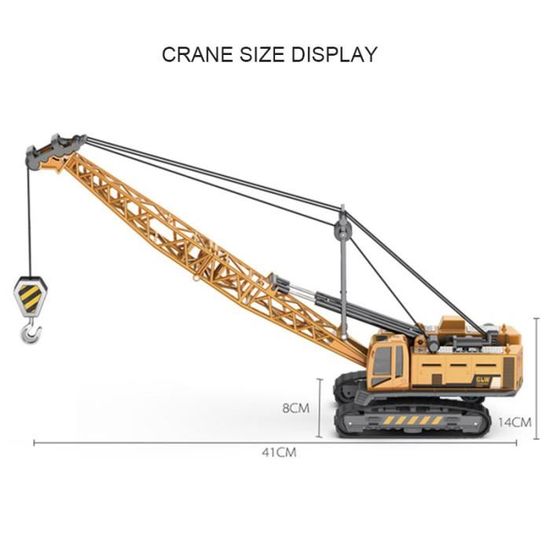 Jouet Grue - Ebdozer - Camion Moulé Sous Pression - Jaune - Pour ...