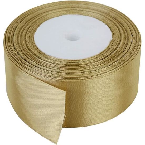Ruban Complet Doré 40 Mm X 25 Mètres - Satin Double Face - Couleur Vive ...