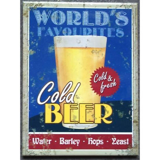Magnet frigo cold beer biere froide deco 8x6 cm - Cdiscount Maison