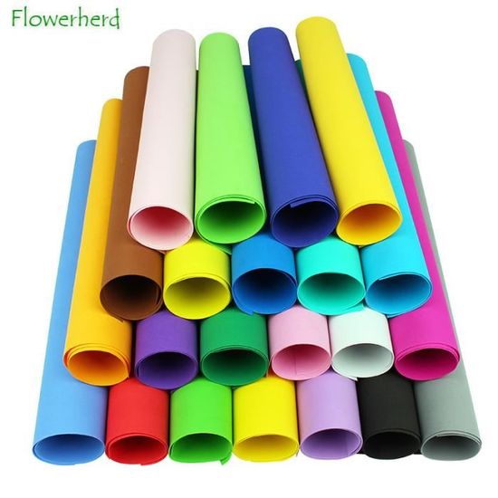PAPIER CADEAU,Mixed color--Feuilles de mousse EVA, 50x50cm, 1mm, 10 ...