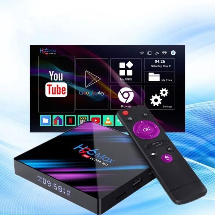 MEDIA STREAMER - BOX MULTIMEDIA H96 Max V11 4 Go + 64 Go Android 110 Smart TV BOX RK3318 Quad ...