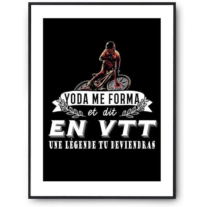 Affiche Vtt Légende Humour Cycliste Personnalisée | Poster Tableau ...