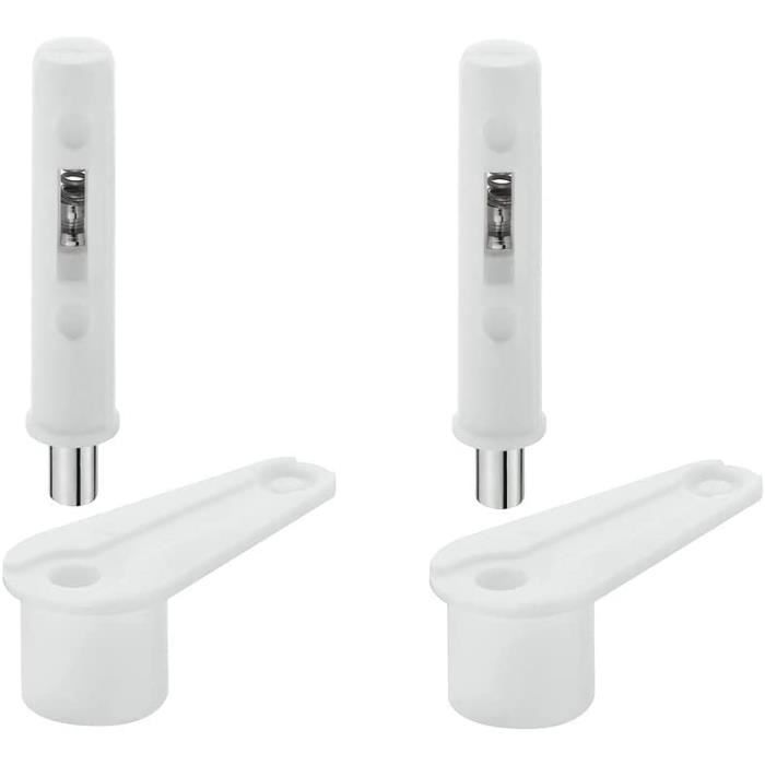 2x pivot de porte universel blanc à enfoncer pour meuble bois placard ...