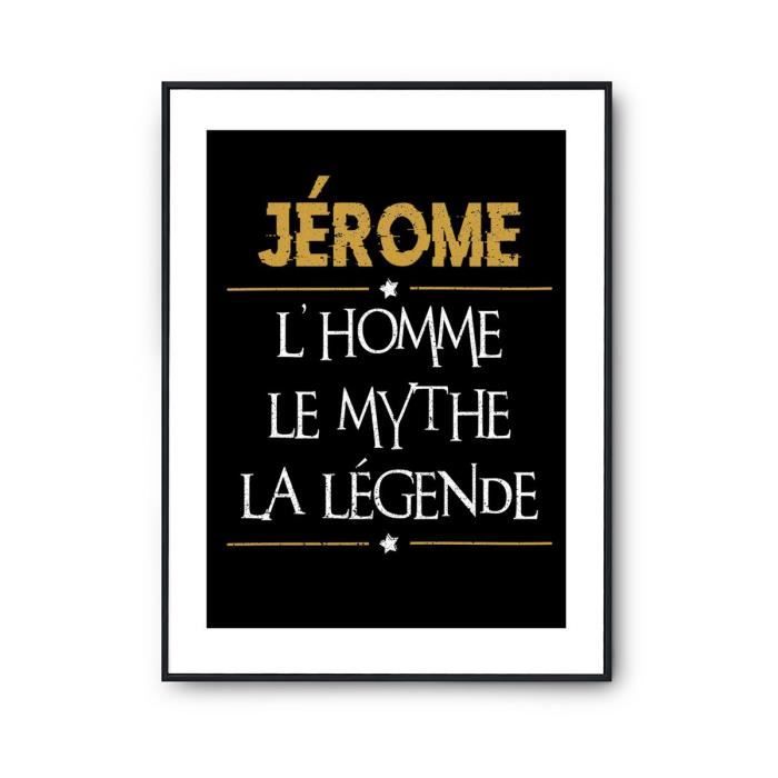 Affiche - Jérome - Humour - Jaune - A2 - Papier 310 g/m² - Cdiscount Maison