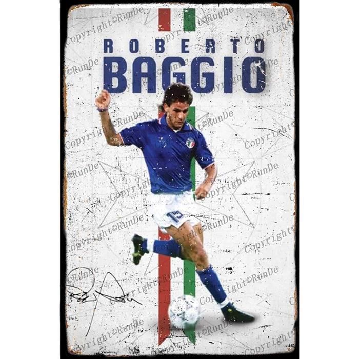 Roberto Baggio Poster Panneau Mural en étain rétro Art Peinture de Fer ...