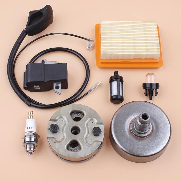 Tondeuse,Bobine d'allumage de tambour d'embrayage, filtre à Air pour débroussailleuse STIHL ...
