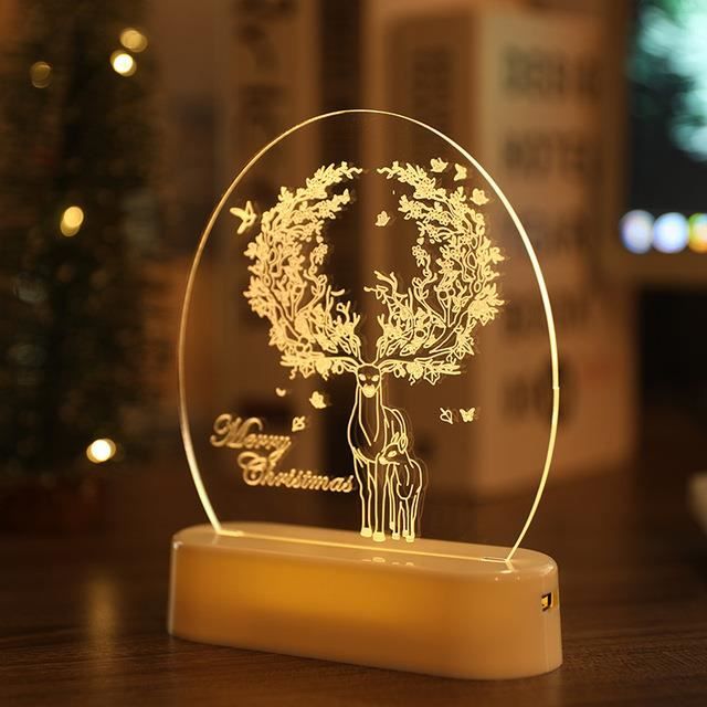 Veilleuse LED pour noël, décorations de réveillon, nouvel an, 2021 ...