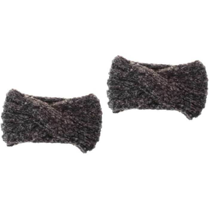 2 Pièces Cache-Oreilles Au Crochet Bandeau Turban Tricoté Attache ...